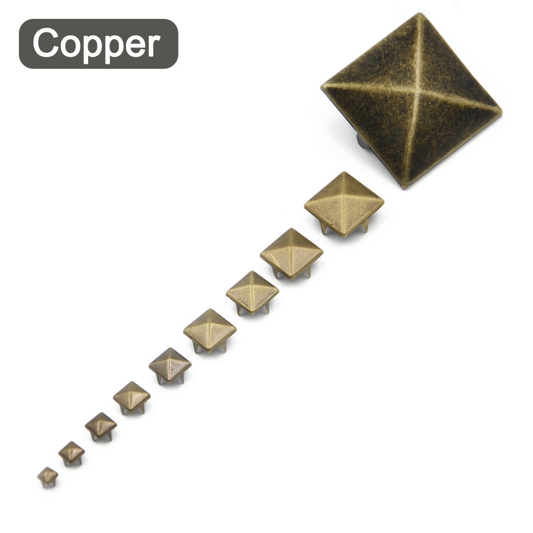 100pcs 4 Claw Pyramid Studs Rivets Spike Nailheads Leathercraft DIY for ...