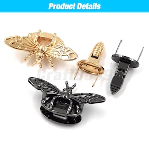 1P Metal Bee Shape Turn Lock Retro Fashion Bag Clasp Hardware for ...