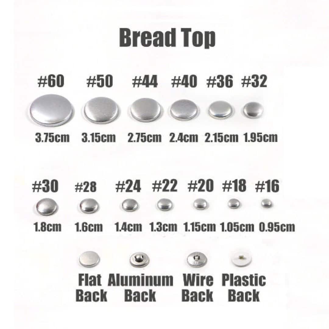 100pcs Sets/lot #16-60 DIY Handmade Fabric Buttons Bread Shape Round ...