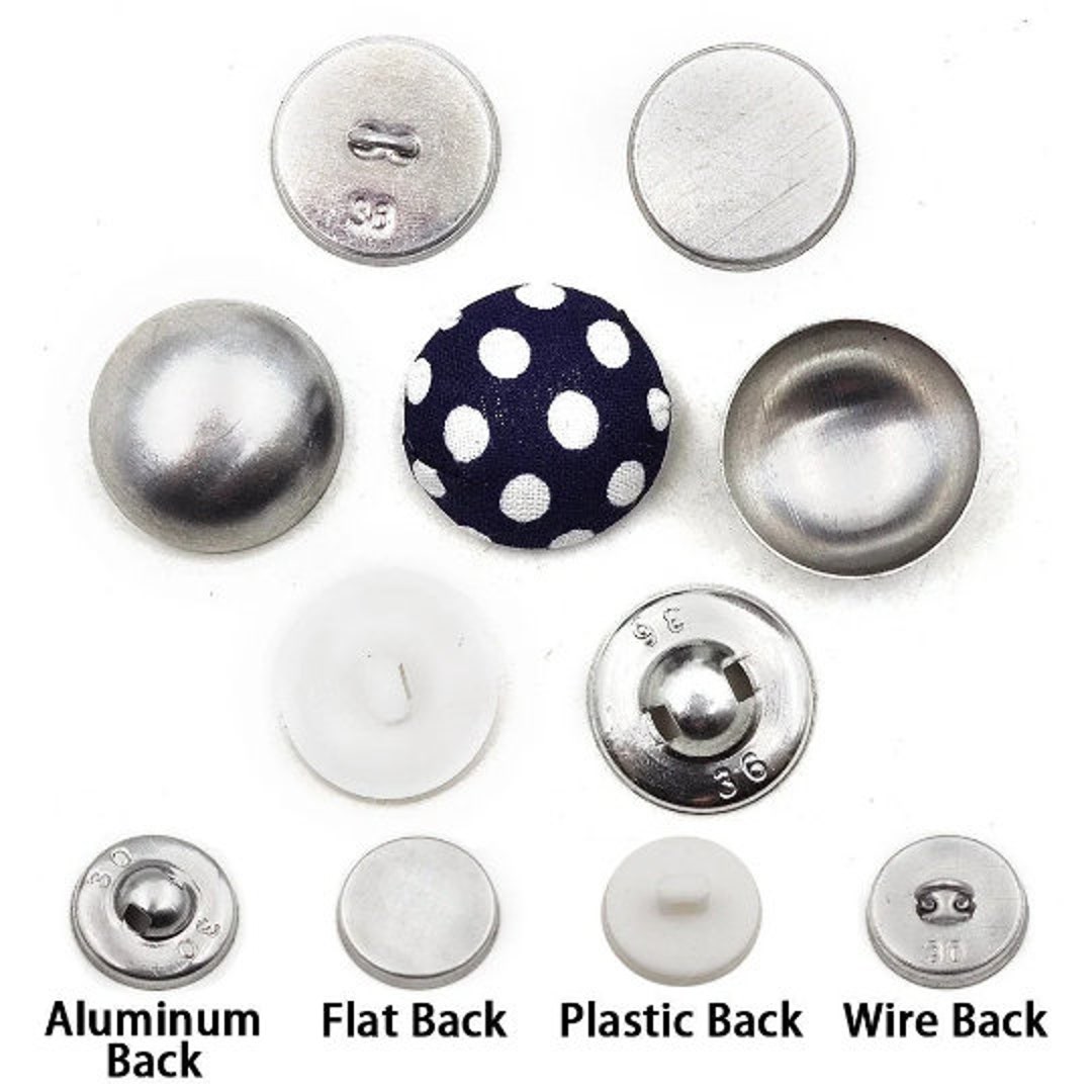 100sets #16-60 Covered Button Fabric Buttons Round Mushroom Shape ...