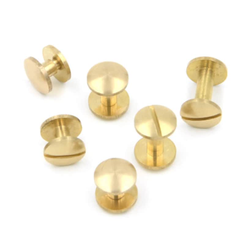 Belt Screw Brass Solid Rivets Stud Head Leather Craft Chicago - Etsy