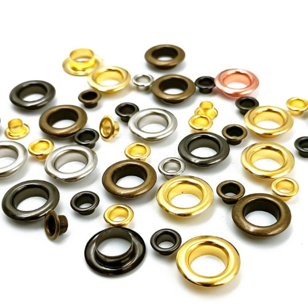 100pcs Metal Eyelets Grommets With Washer for Diy Leathercraft ...