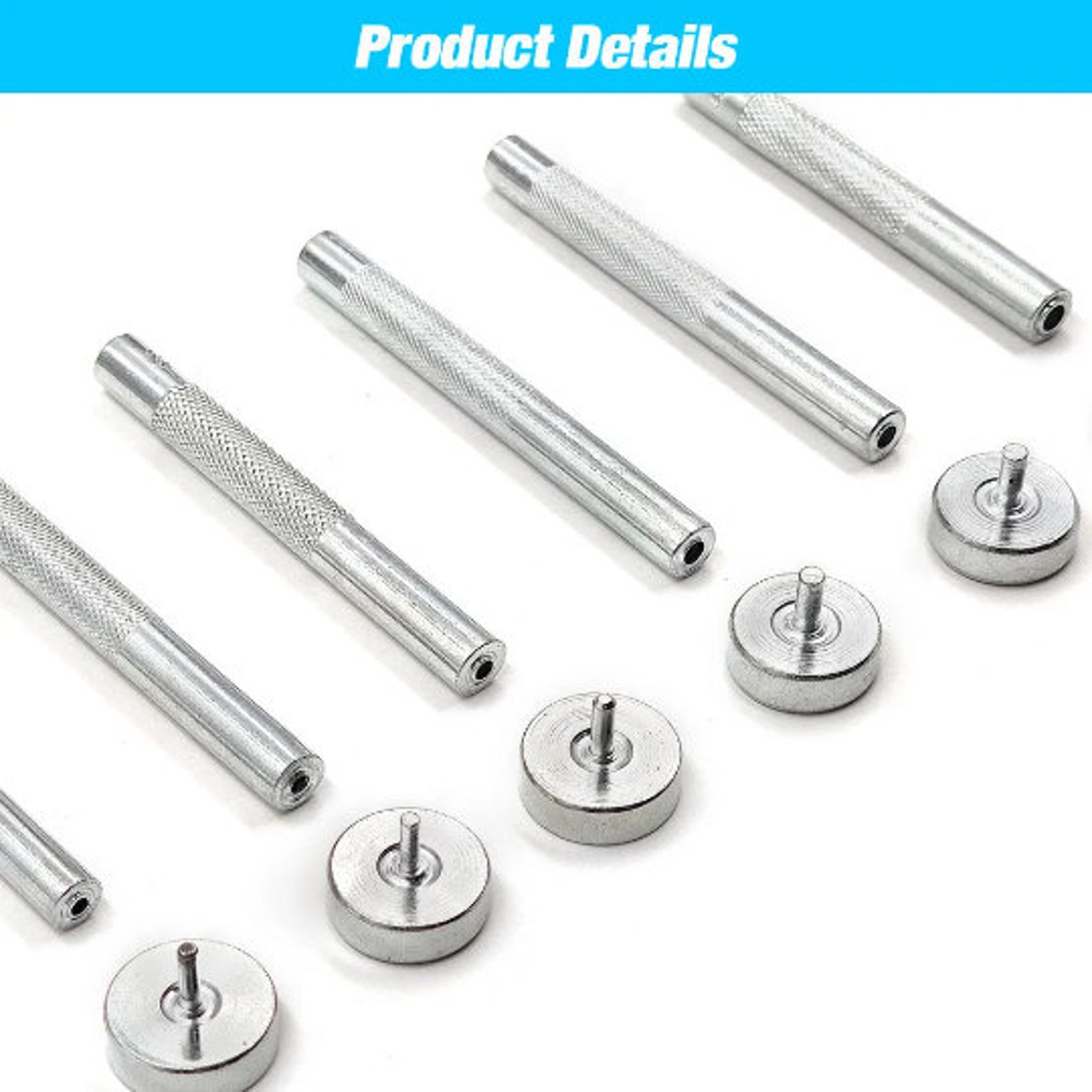 1 Set 2-25mm Eyelet Set Tool Handmade Metal Eyelets Grommet ...