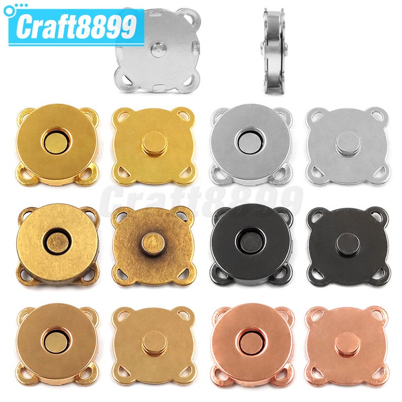 Magnetic Clasps For Bags 14mm & 18mm Magnetic Snap Closures - Flower ...