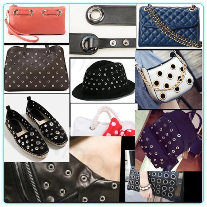 1 Set 2-25mm Eyelet Set Tool Handmade Metal Eyelets Grommet ...