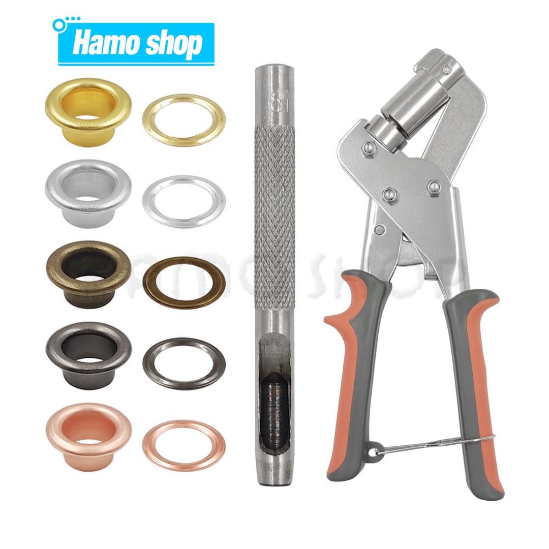 Eyelet Grommet Tool Kit Handheld Install Pliers Portable Grommet Hand ...