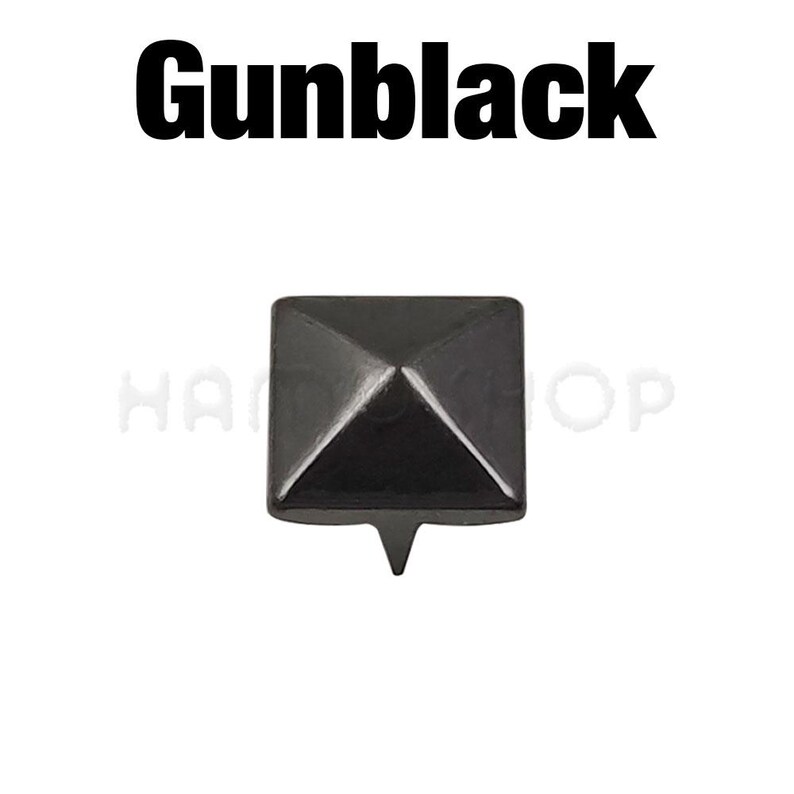 100pcs 6-12mm Metal 4 Claw Spikes Square Studs Rivets Studs Pyramid ...