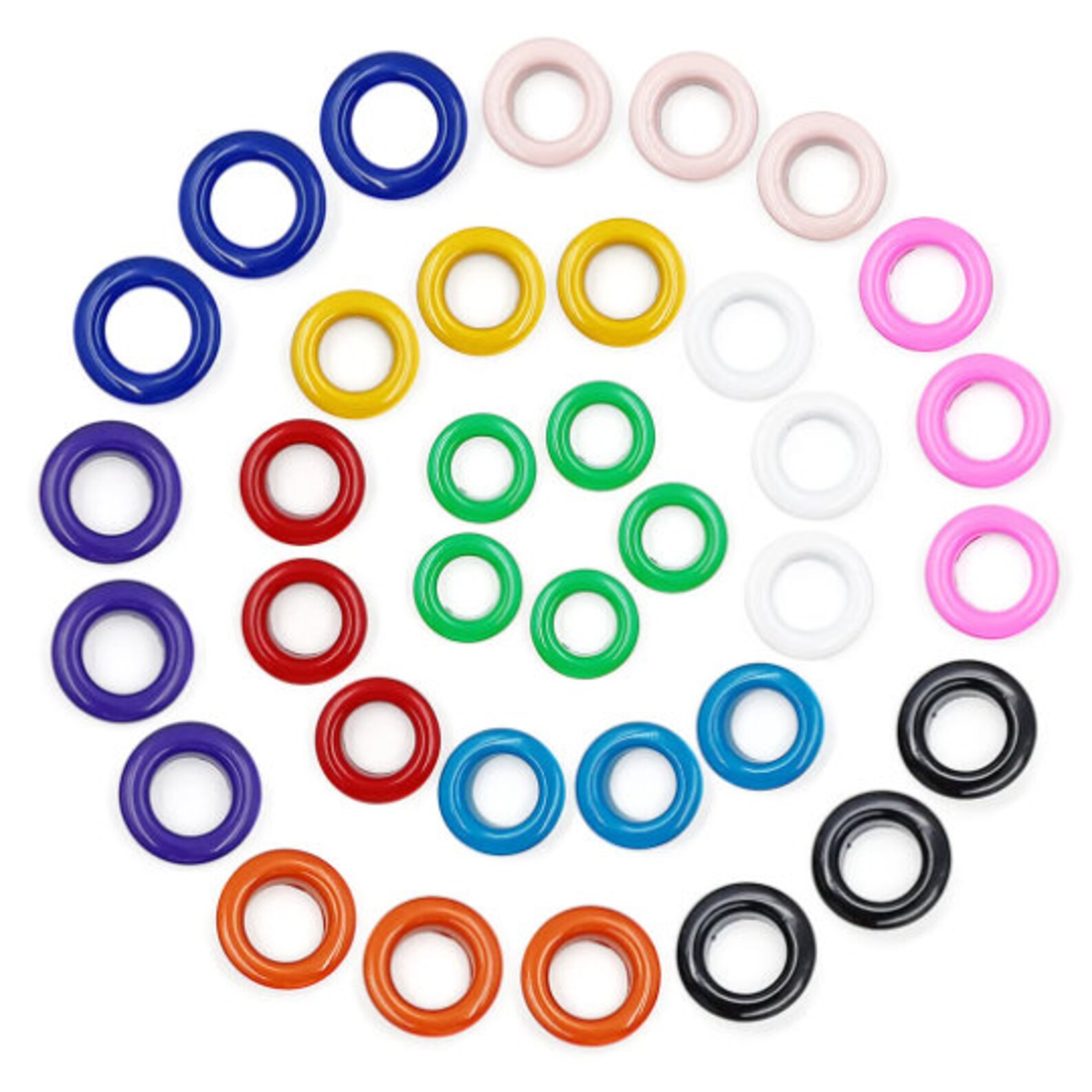 100pcs 11 Colors Hole Metal Eyelets for DIY Leathercraft Scrapbooking ...
