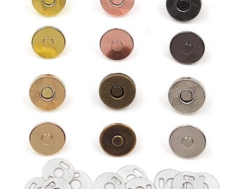 5 Pcs/lot 14mm Thin Magnetic Buttons Bags Magnet Automatic Adsorption ...