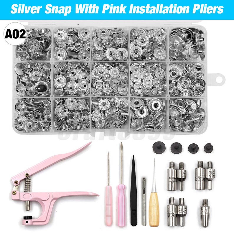Snap Fasteners Kit Metal Button Snaps With Fastener Snap Installation ...