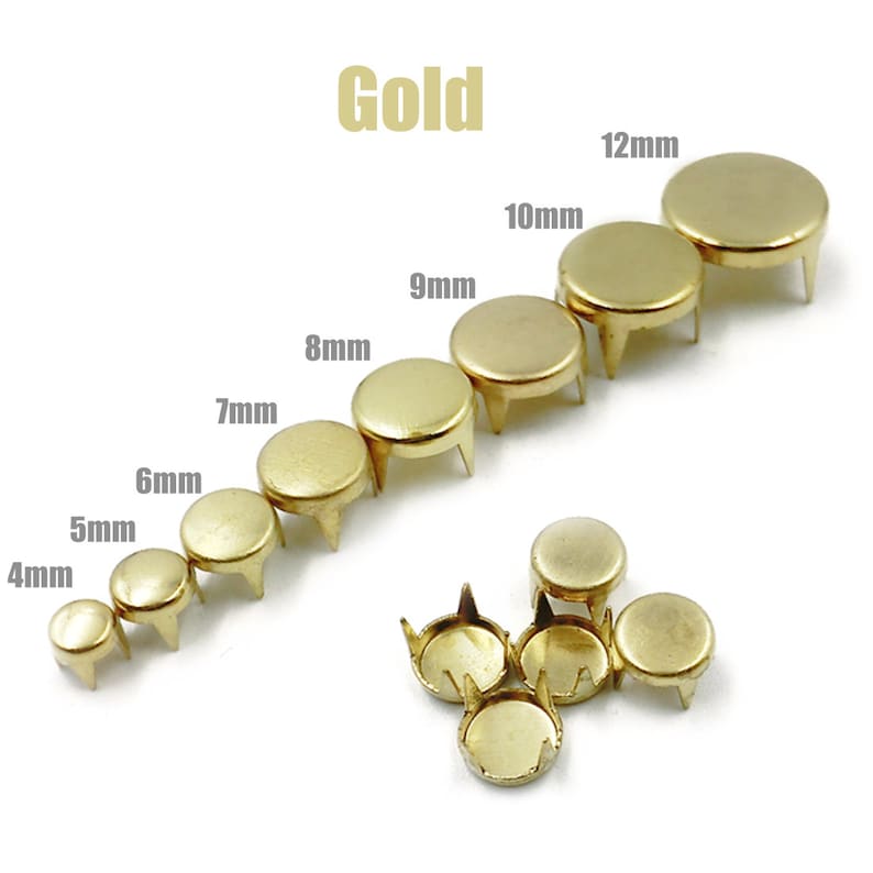 100pcs 4-12mm 4 Claw Flat Spike Rivets Studs Spots Nailhead - Etsy