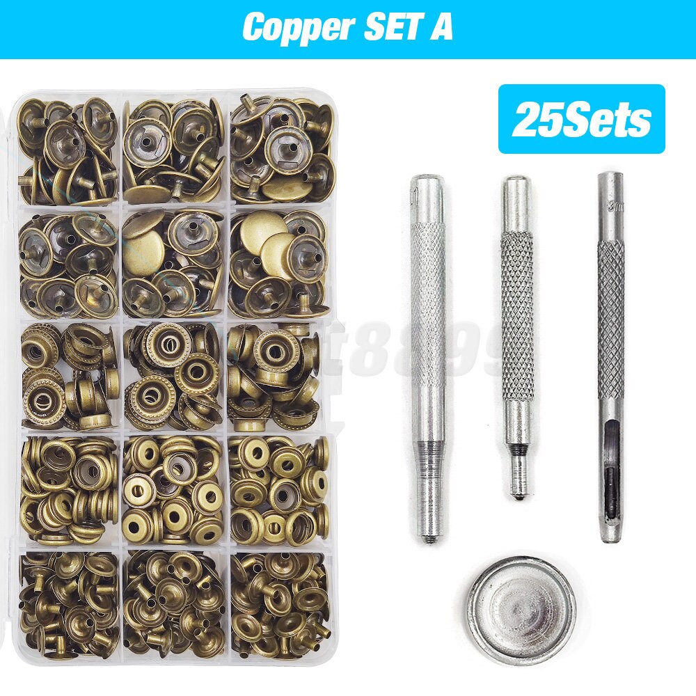 25sets Metal Snaps Button Snap Fasteners Press Studs With 4 - Etsy