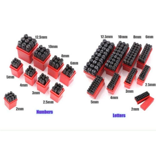 All Size Alphabet Letters Number Stamps Punch Set Box Steel - Etsy