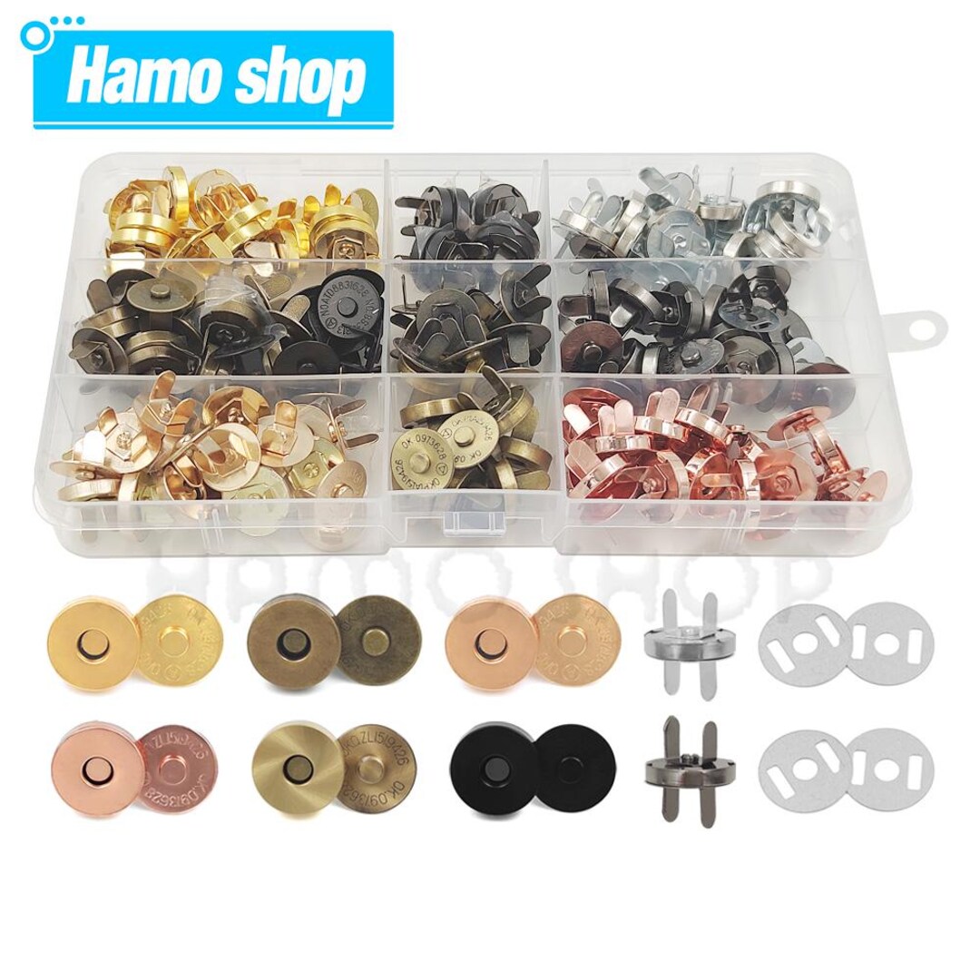 14mm/18mm Magnetic Snap Fasteners Clasps Buttons Magnet Press Buckle ...