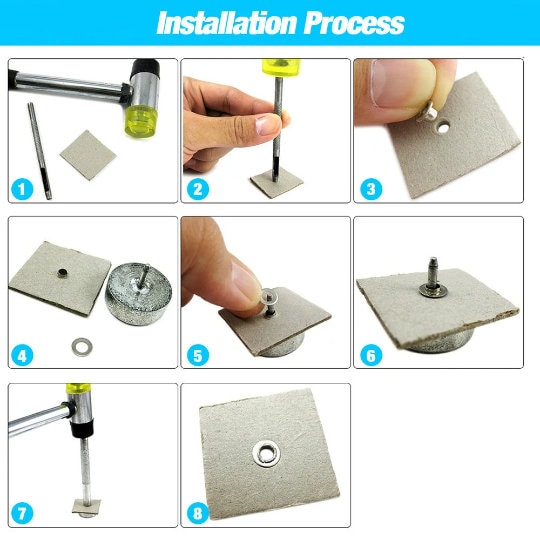 1 Set 2-25mm Eyelet Set Tool Handmade Metal Eyelets Grommet ...