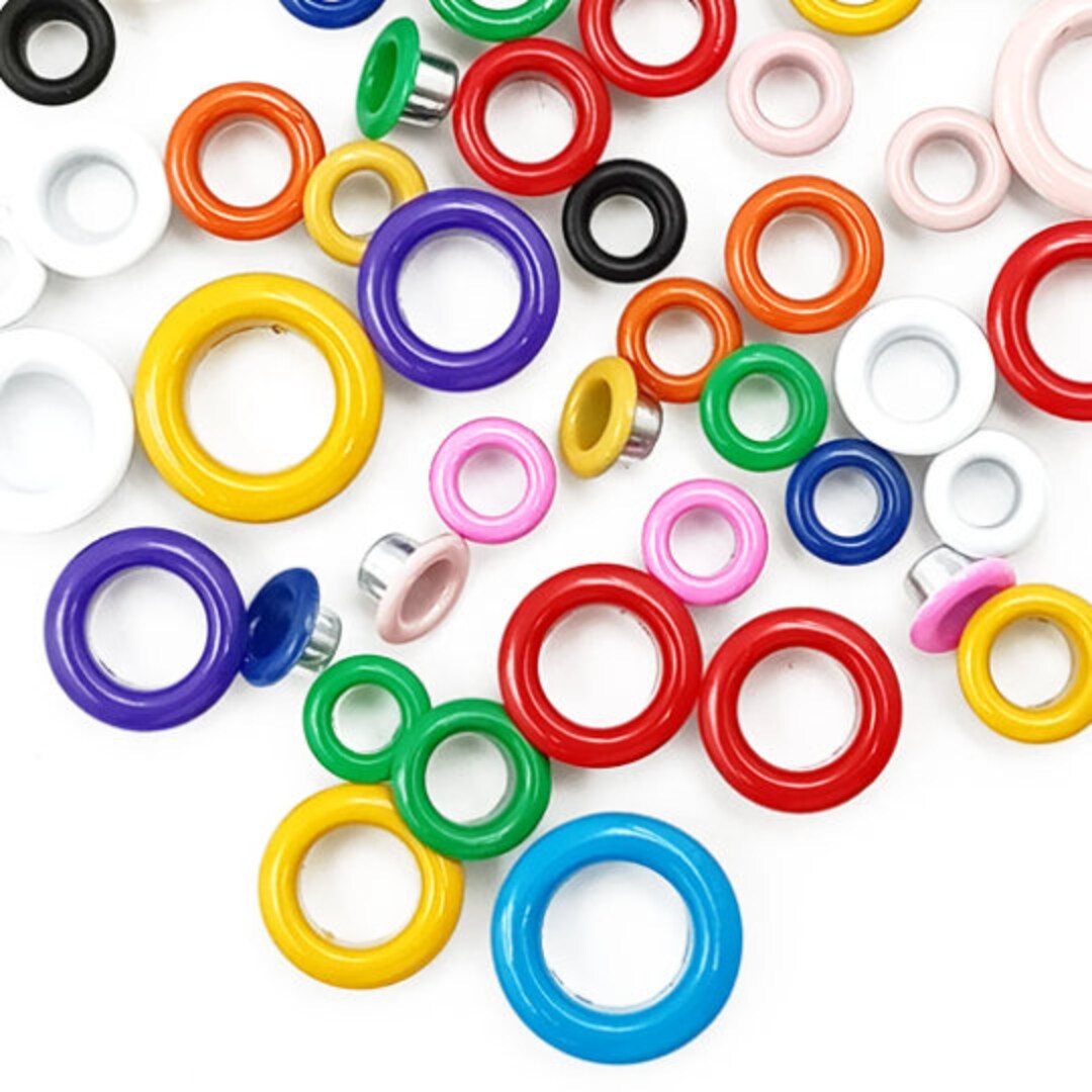 100pcs 11 Colors Hole Metal Eyelets for DIY Leathercraft Scrapbooking ...