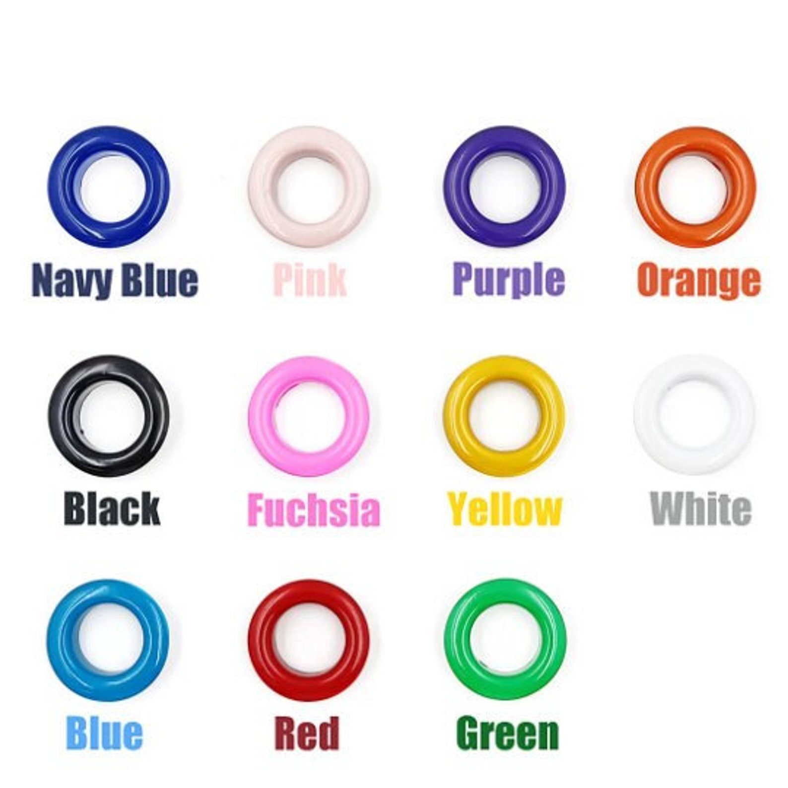 100pcs 11 Colors Hole Metal Eyelets for DIY Leathercraft Scrapbooking ...