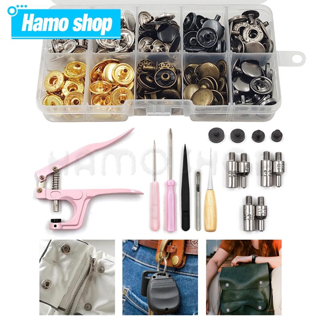 25/35set Metal Snap Fasteners Button Kits With Fastener Snap ...