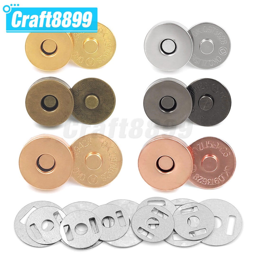 10sets/lot Magnetic Snap Fasteners Clasps Buttons Handbag Purse Wallet ...