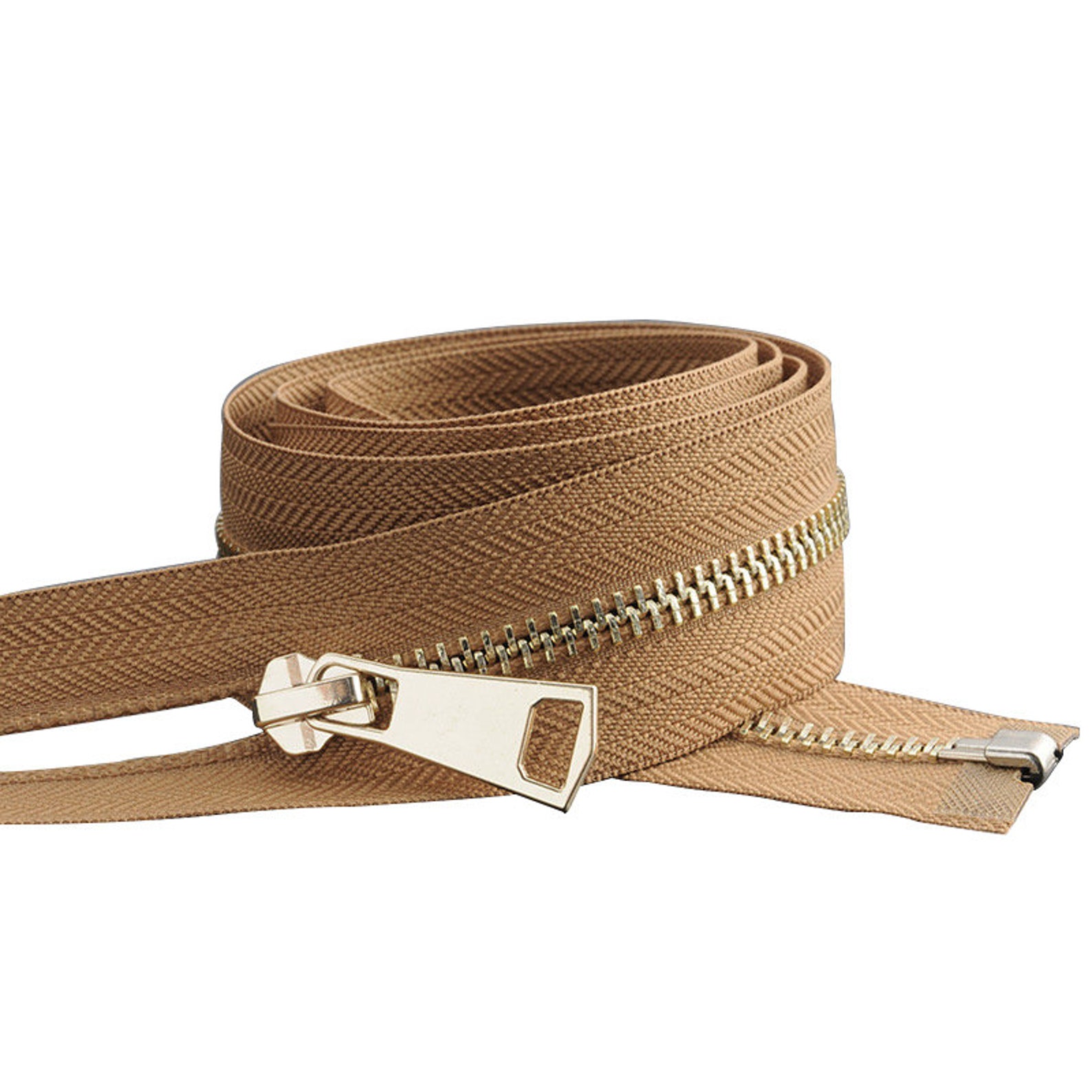 Metal Teeth Zipper 5 Colorful High Quality Open-end Auto Lock Gold ...