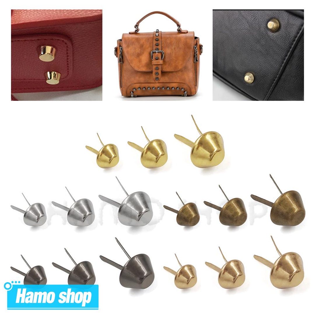 100pcs Two-legged Feet Pierced Rivet Metal Stud Spike Spot Nail Luggage ...