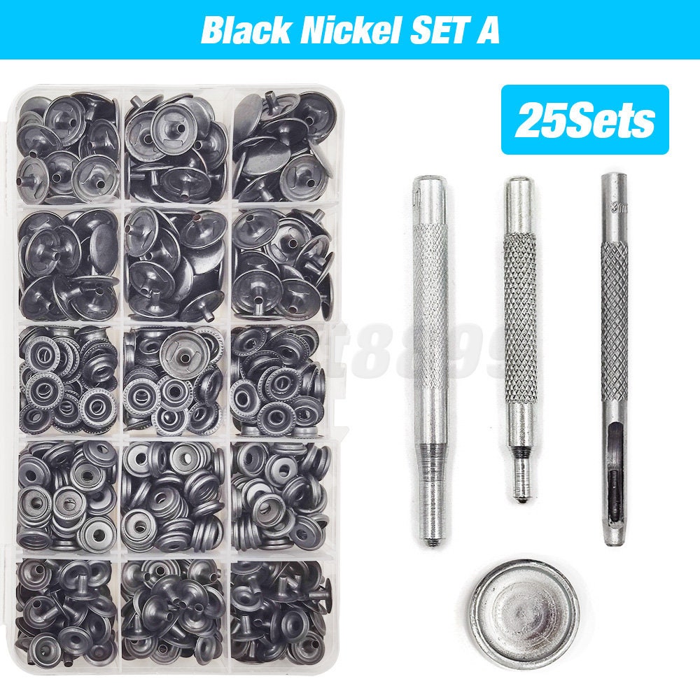 25sets Metal Snaps Button Snap Fasteners Press Studs With 4 - Etsy