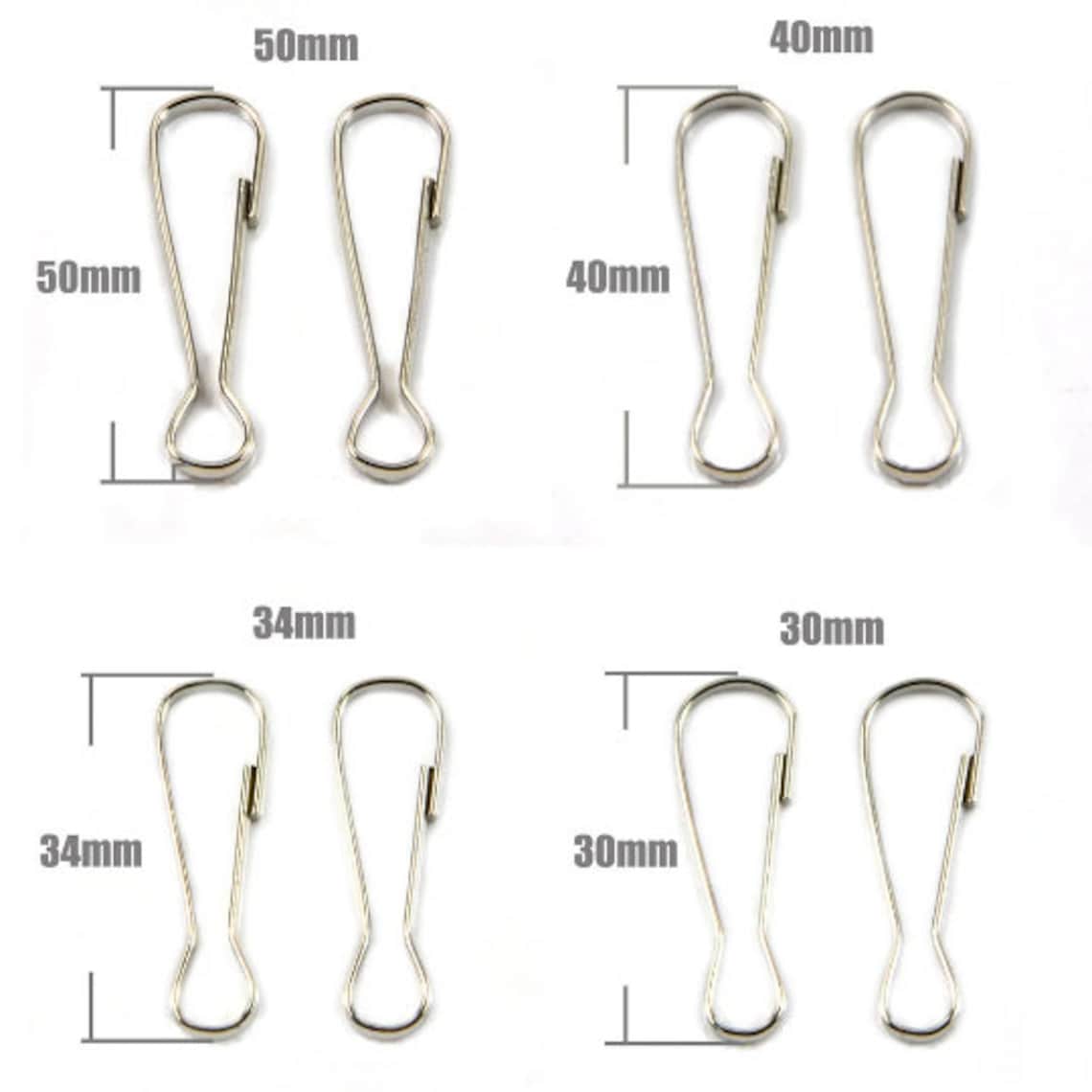 Metal Snap Lanyard Clips Hooks Carabiner Camping Loaded Clasp Keyring ...