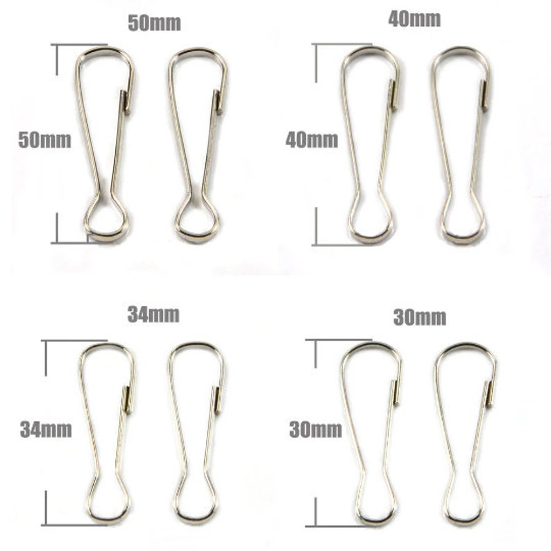 Metal Snap Lanyard Clips Hooks Carabiner Camping Loaded Clasp Keyring ...