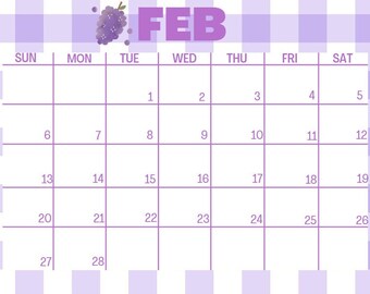 Gingham Calendar - Etsy