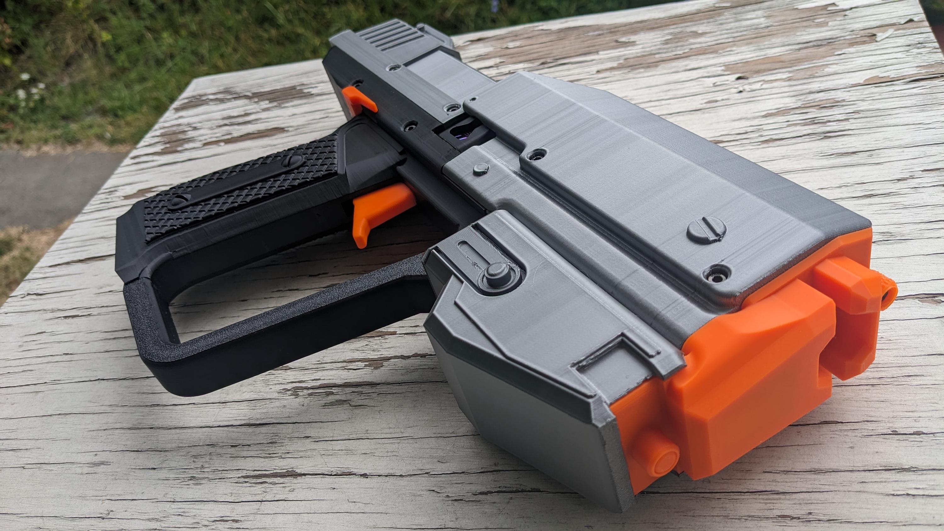 Halo M6 Magnum 150 FPS Full Auto Flycore Nerf Half Dart Blaster W ...