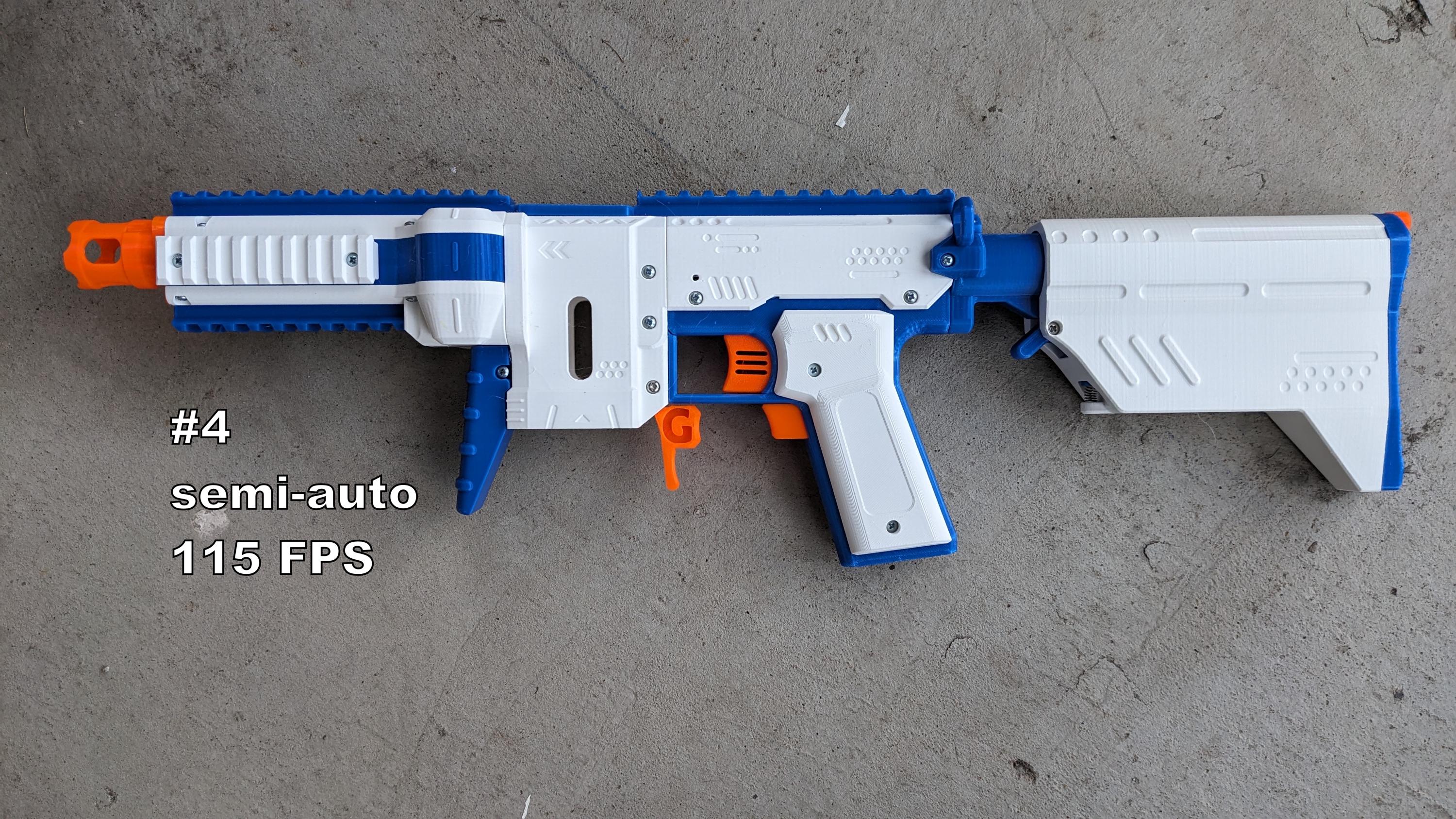 Larger Nerf Gryphon Foam Dart Toy Blaster 115-165 FPS Prebuilt ...