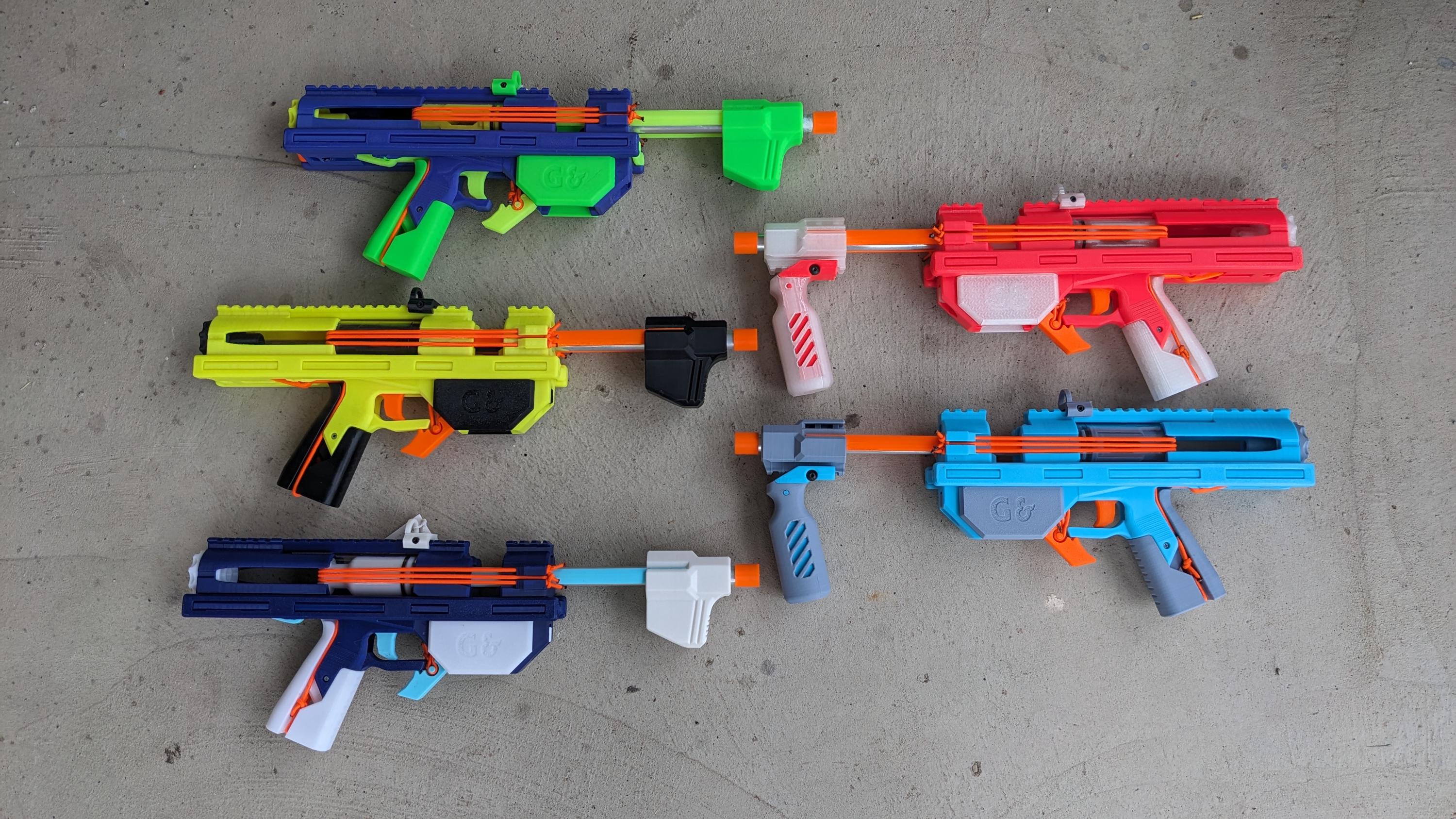 FRAYED KNOT Hybrid Stringer/springer 115fps! Toy Foam Dart Blaster Nerf ...