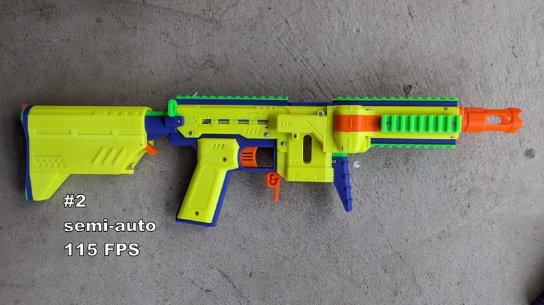 Larger Nerf Gryphon Foam Dart Toy Blaster 115-165 FPS Prebuilt ...