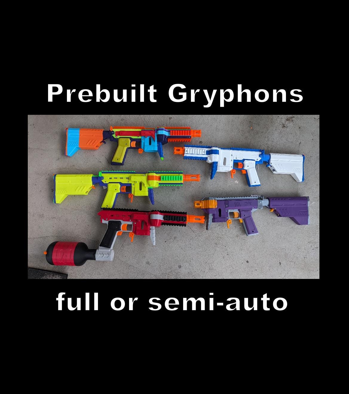 Larger Nerf Gryphon Foam Dart Toy Blaster 115-165 FPS Prebuilt ...