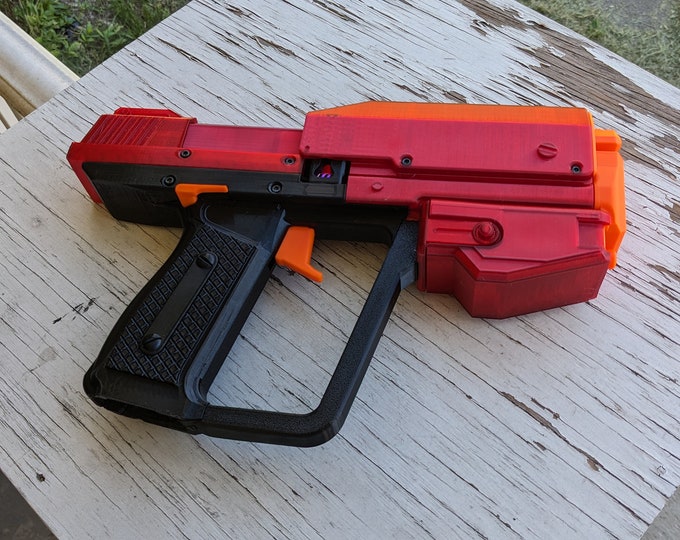 Halo M6 Magnum Full Auto Flycore Nerf Half Dart Blaster - Etsy