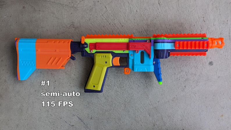 Larger Nerf Gryphon Foam Dart Toy Blaster 115-165 FPS Prebuilt ...