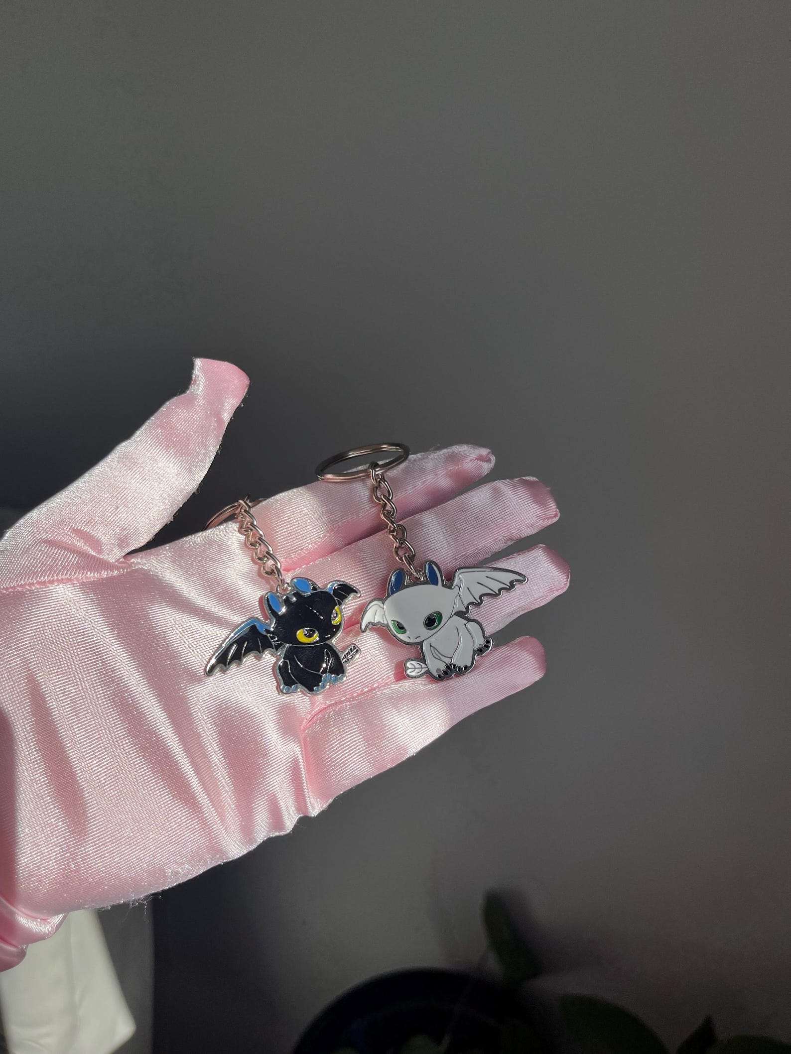 Night Fury & Light Fury Keychain Set: Cartoon Dragon Couple - Etsy