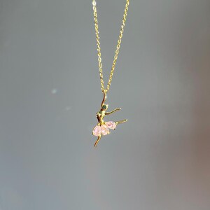 Swan Lake Ballerina Necklace Gold Plated Steel Necklace, Odette ...