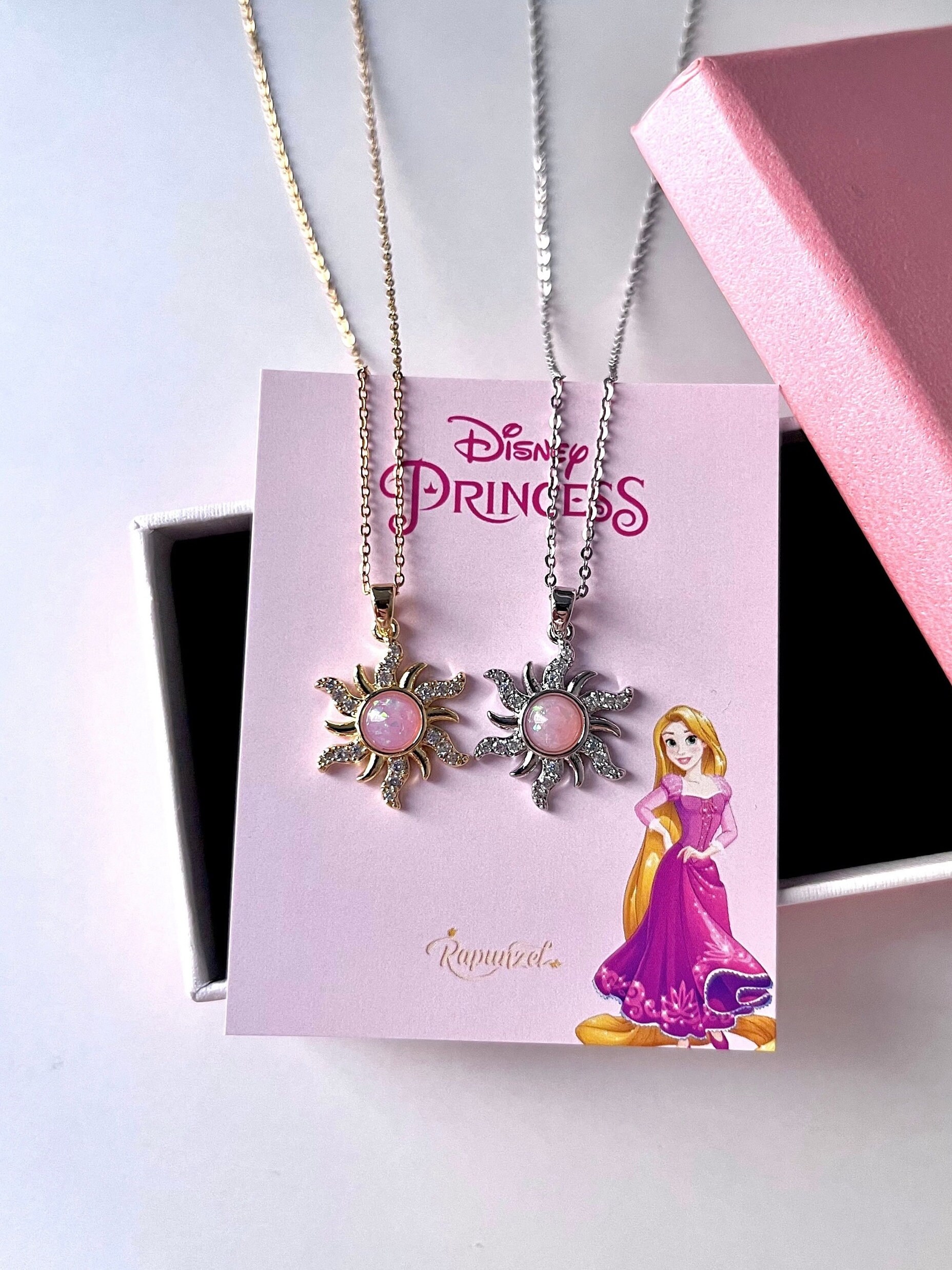 Tangled Rapunzel Sun Necklace Gold Plated Steel Necklace, Rapunzel ...