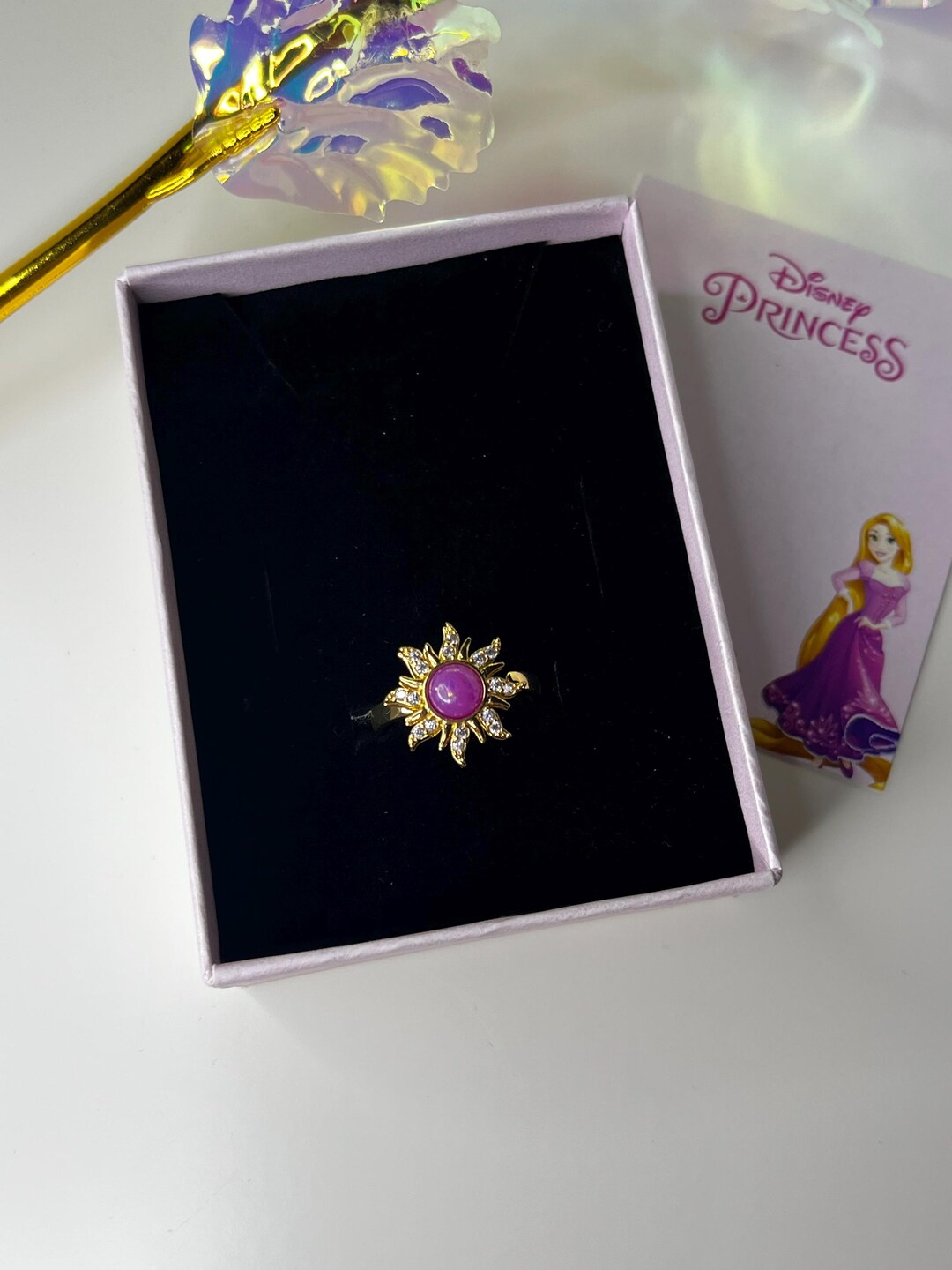 Tangled Rapunzel Sun Ring Gold Plated Steel Ring, Rapunzel Ring ...