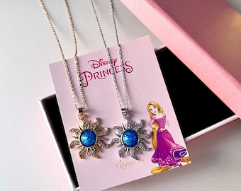Tangled Rapunzel Sun Necklace Gold Plated Steel Necklace, Rapunzel ...
