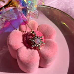 Tangled Rapunzel Sun Necklace Gold Plated Steel Necklace, Rapunzel ...