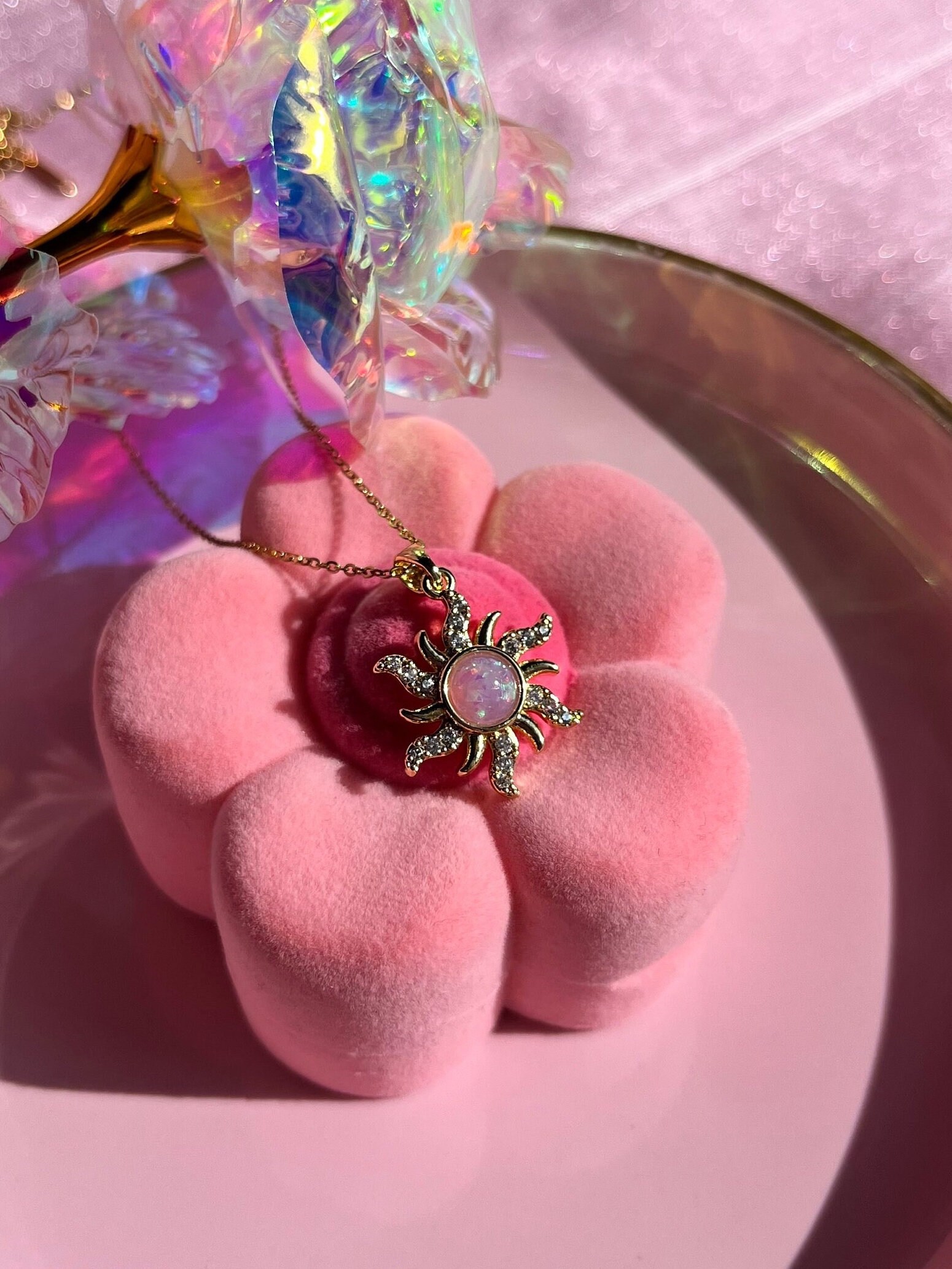 Tangled Rapunzel Sun Necklace Gold Plated Steel Necklace, Rapunzel ...