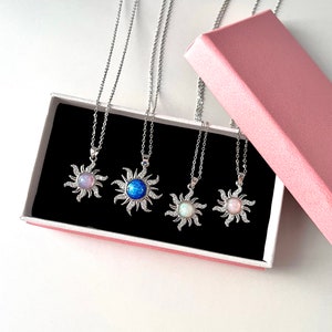 Tangled Rapunzel Sun Necklace Gold Plated Steel Necklace, Rapunzel ...