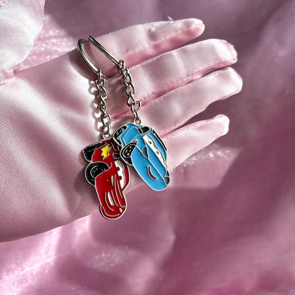 Lightning Mcqueen & Sally Keychains - Etsy