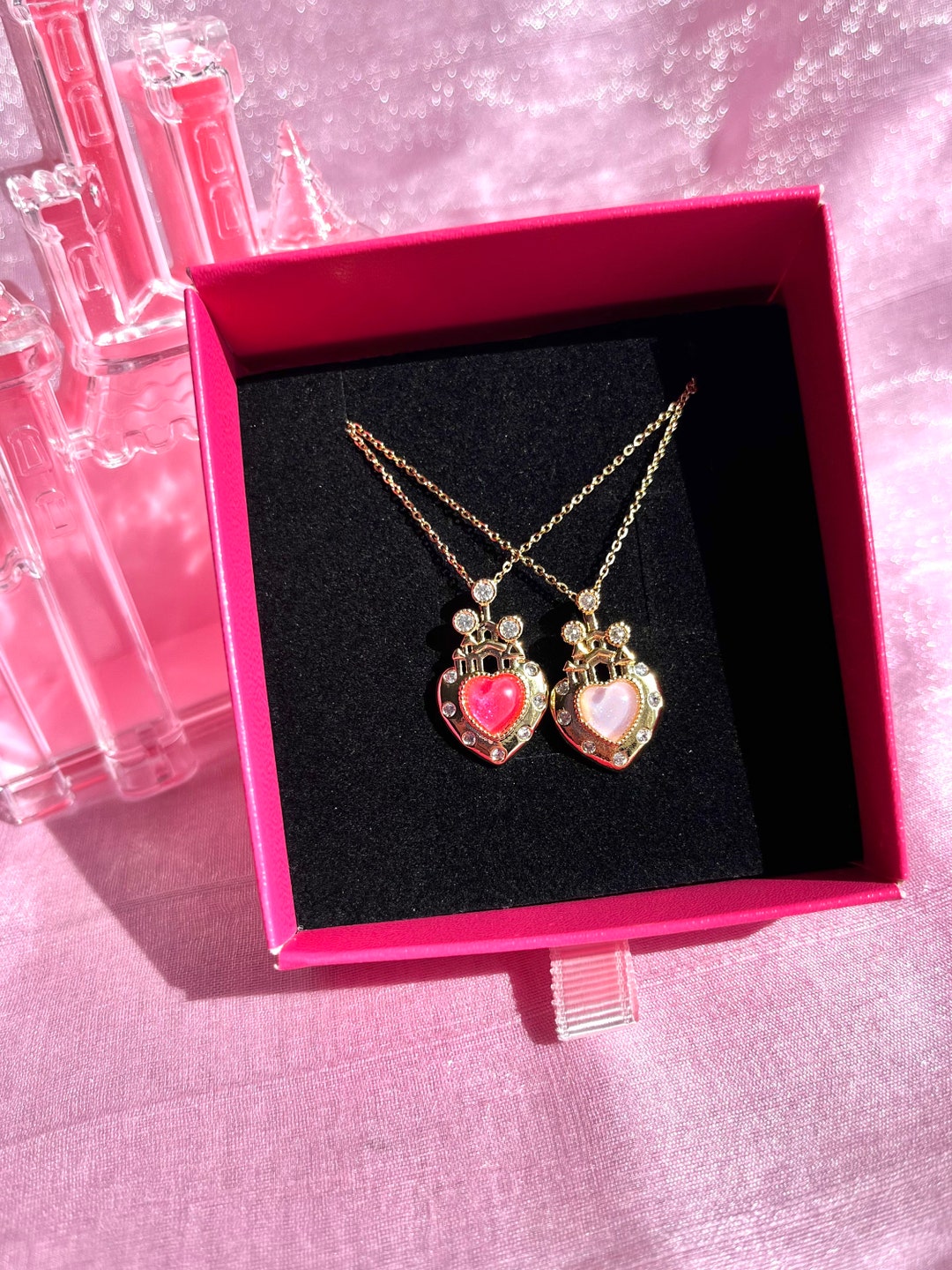 Diamond Castle Necklace, Castle Princess Necklace, Bff Princess ...