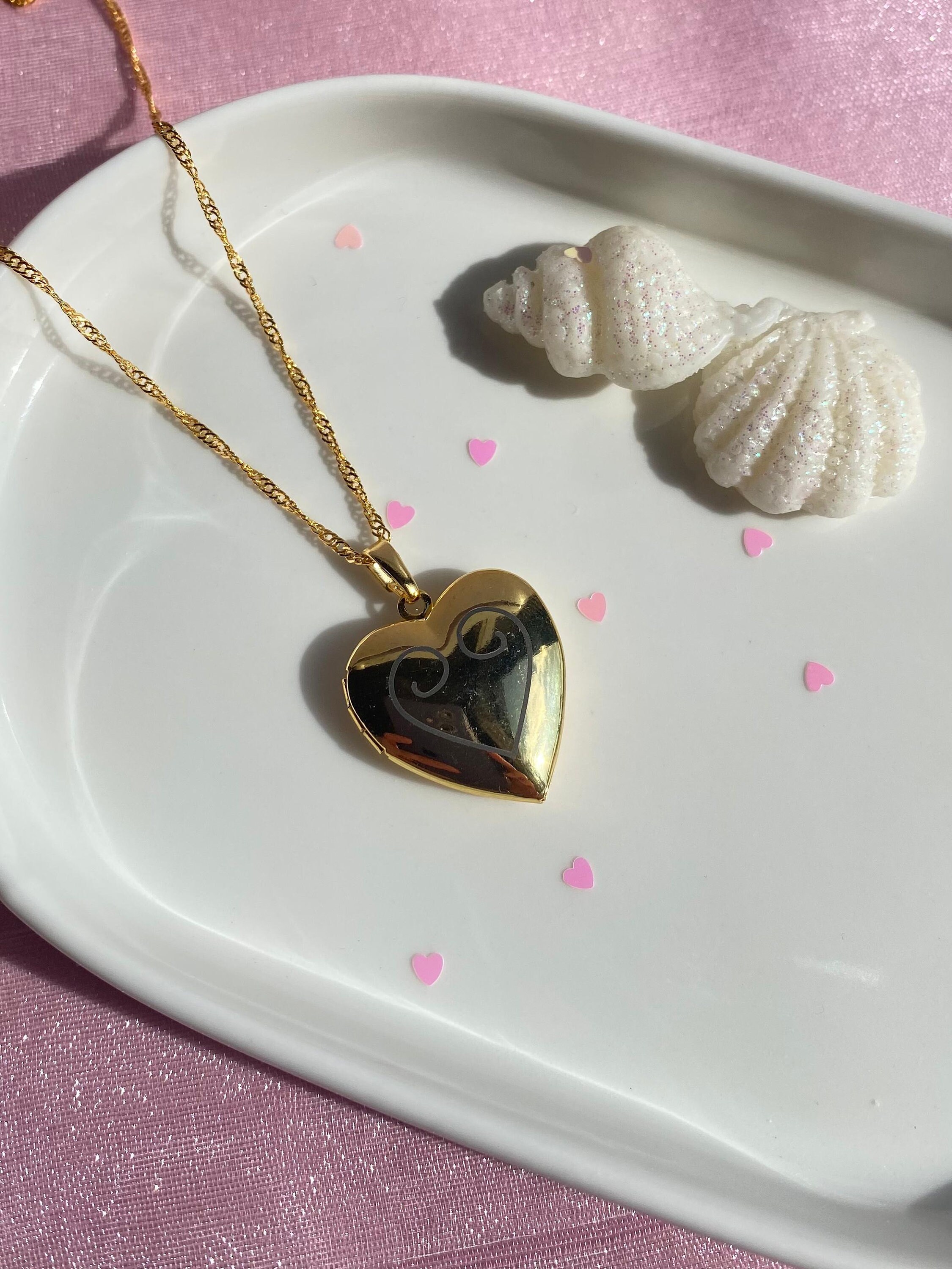 Nutcracker Clara Heart Locket Necklace, Gold Plated Steel - Etsy