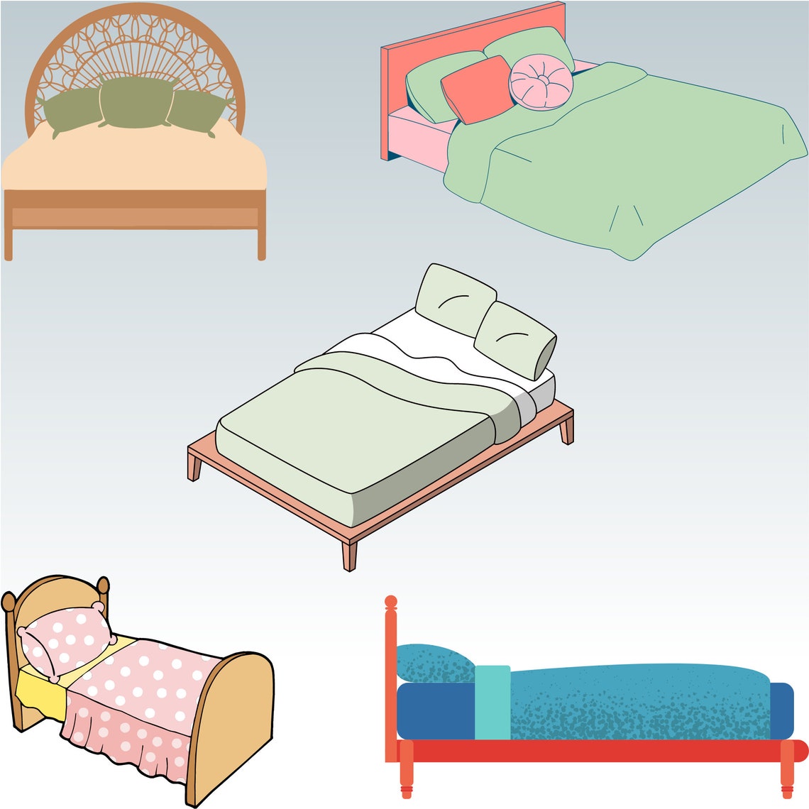 Bed Svg Bedroom Bed Svg Bed Cricut Svg Bed Clipart Svg Bed Vector Svg ...