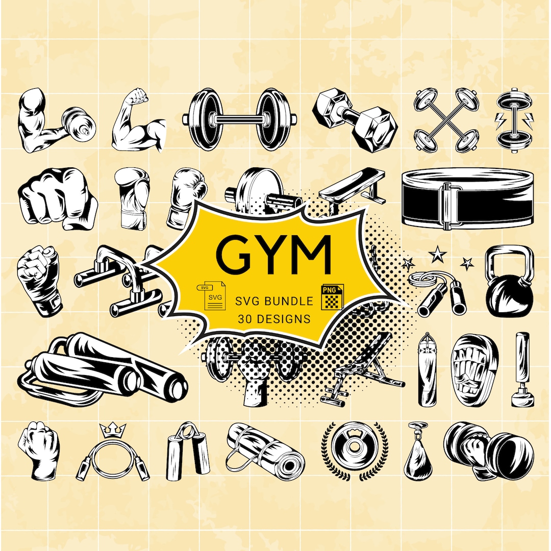 Workout Svg,gym Svg ,fitness Svg,fitness Png,workout Svg Bundle , Gym ...