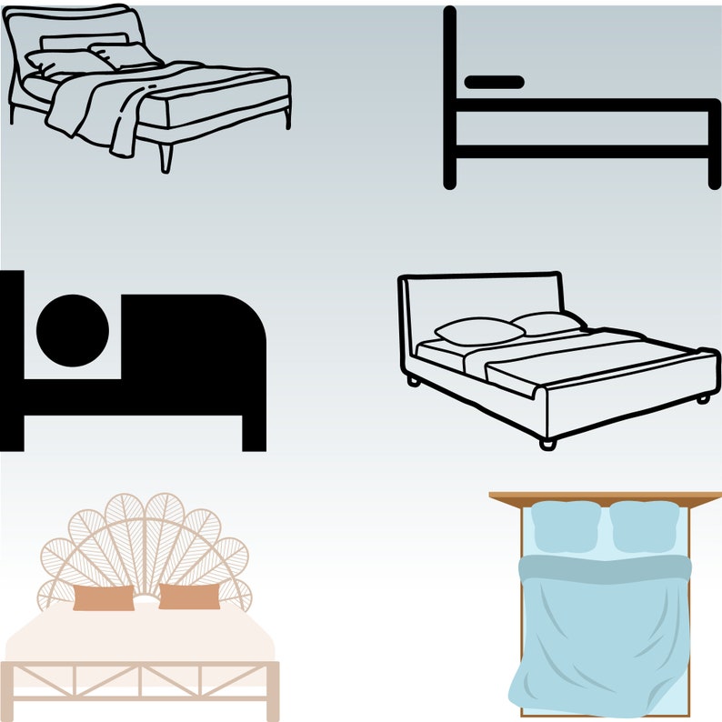 Bed Svg Bedroom Bed Svg Bed Cricut Svg Bed Clipart Svg Bed Vector Svg ...